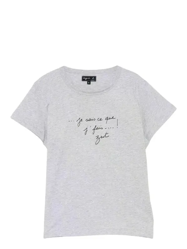 AGNES B. Cotton Brando T-shirt - Grey