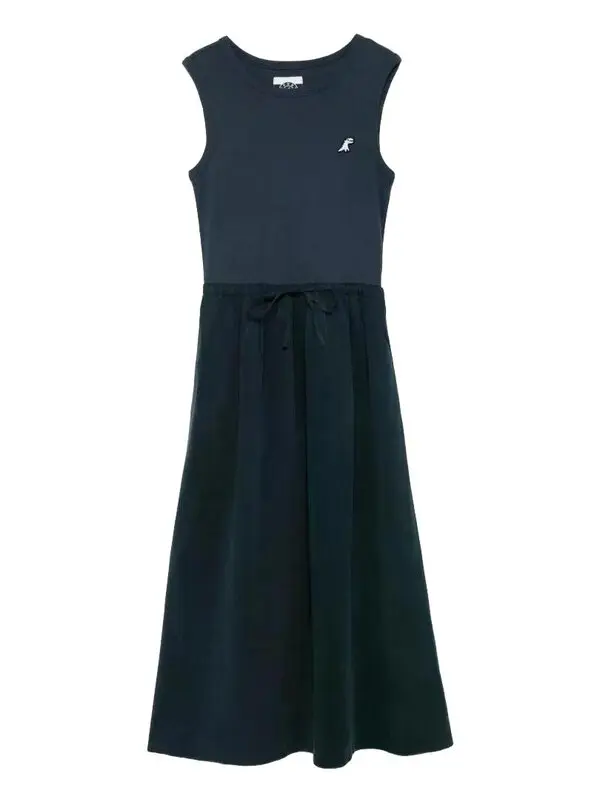 AGNES B. Tencel Mix Rib Tank Dress - Blue