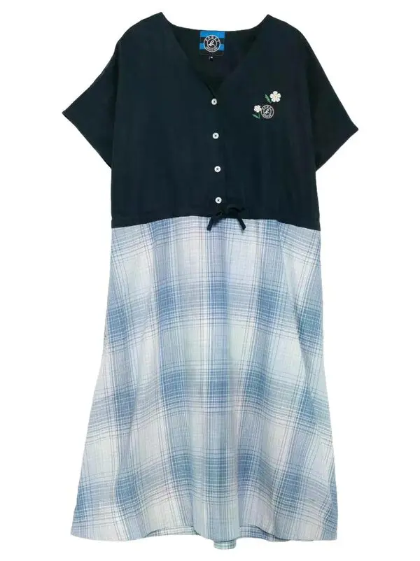 AGNES B. Short-sleeved Midi Dress - Blue