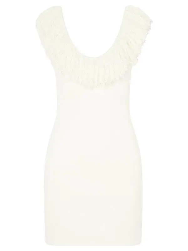 SIR. Marcelline Fringed Mini Dress - Neutrals