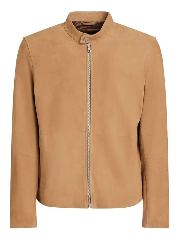 Rag & Bone Archive Café Racer Suede Jacket - Sand