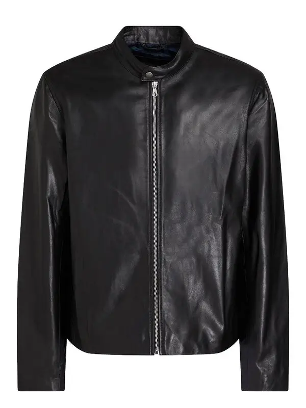 Rag & Bone Archive Café Racer Leather Jacket - Black