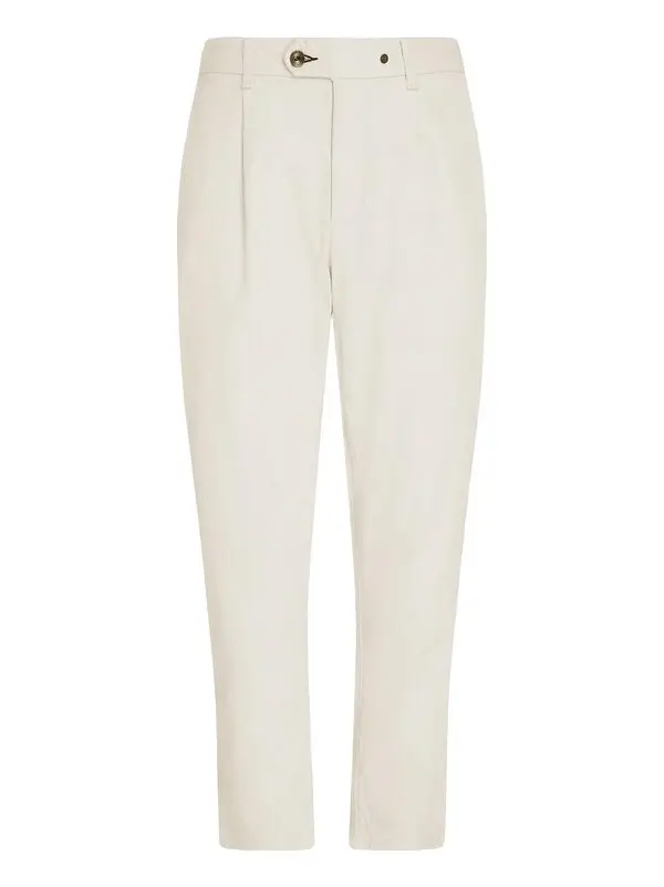 Rag & Bone Pleated Cottonblend Twill Chinos - Ecru