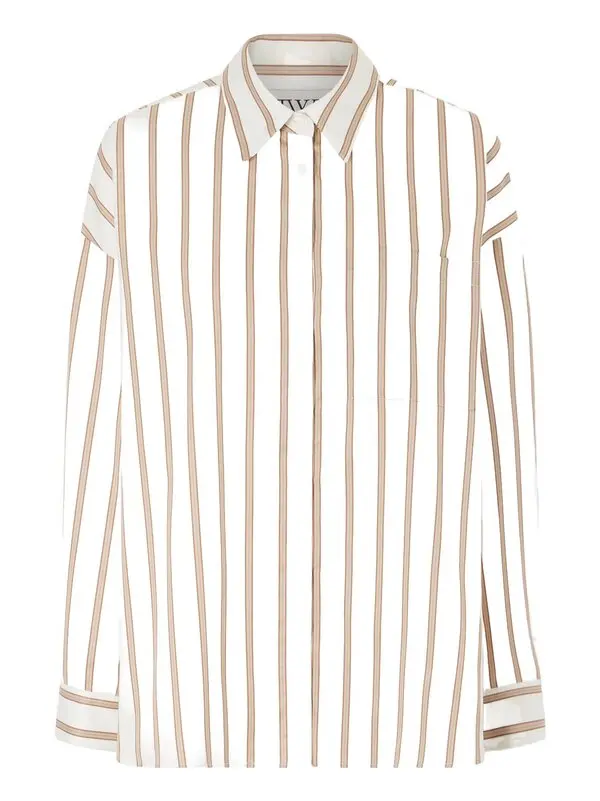 TWP Striped Cotton-poplin Shirt - Neutrals