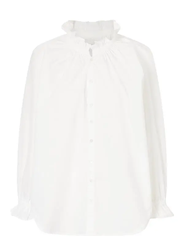 Citizens Of Humanity Loretta Ruched Cotton-poplin Shirt - White