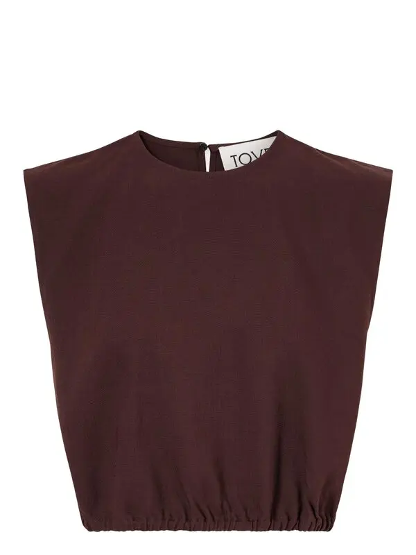 Tove Andie Cotton-blend Blouse - Brown