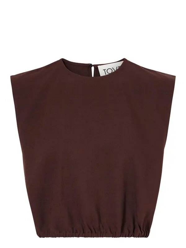 Tove Andie Cotton-blend Blouse - Brown
