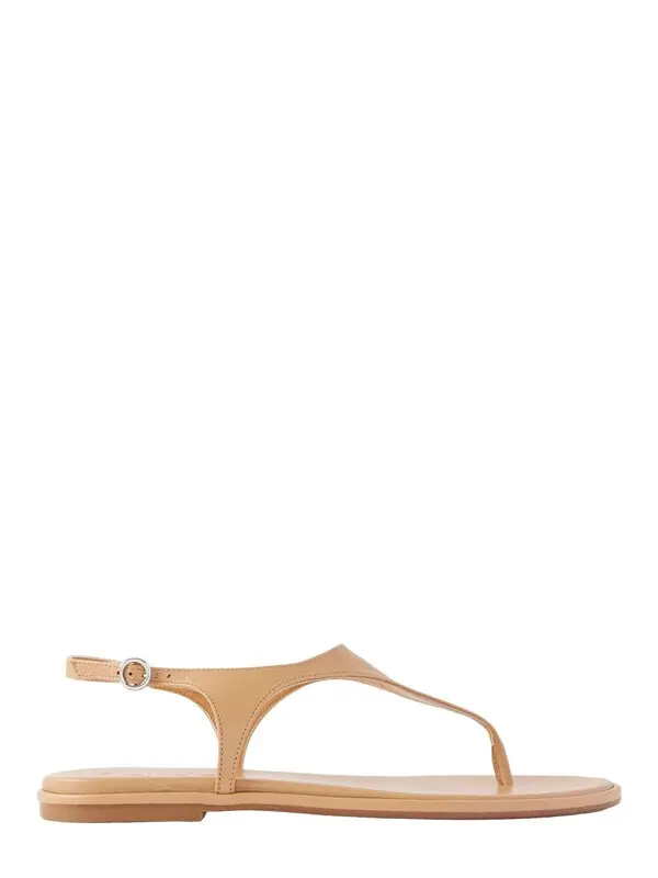 AeydĒ Raine Leather Thong Sandals - Beige