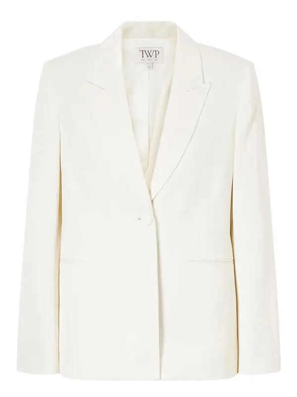 TWP Her Fit' Satin Blazer - Neutrals