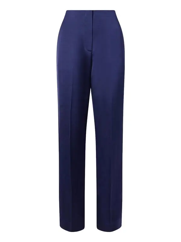 Tove Paule Dupioni Wide-leg Pants - Blue