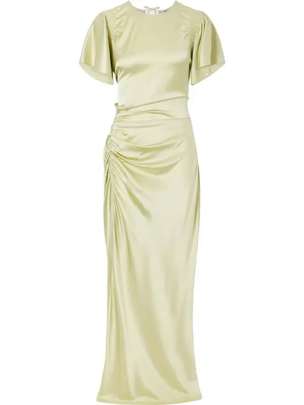 Veronica Beard Silk-blend Satin Gown - Green