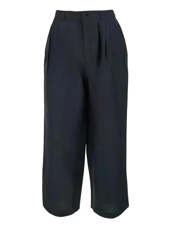 COOR Pleated Wide-leg Trousers - Blue