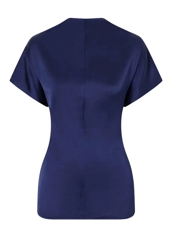 Tove Beatrix Dupioni Blouse - Navy