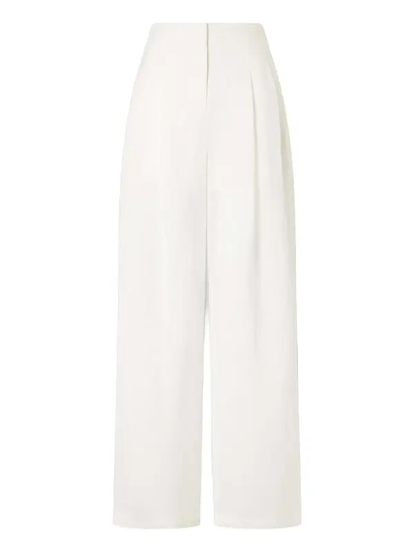 TWP Carries Linen And Silk-blend Wide-leg Pants - Ivory