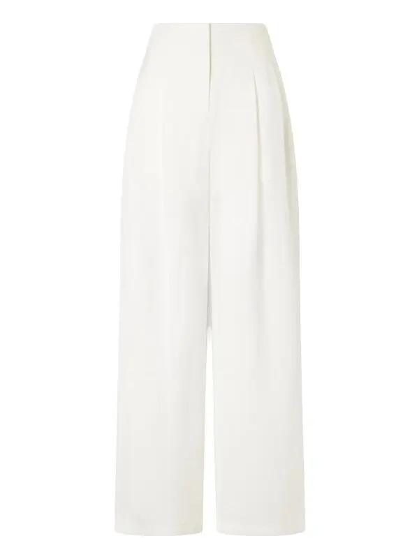 TWP Carries Linen And Silk-blend Wide-leg Pants - Neutrals