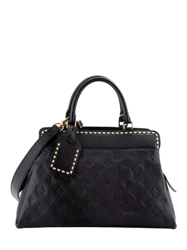 LOUIS VUITTON Vosges Mm Whipstitch Monogram Empreinte Leather Satchel - Black