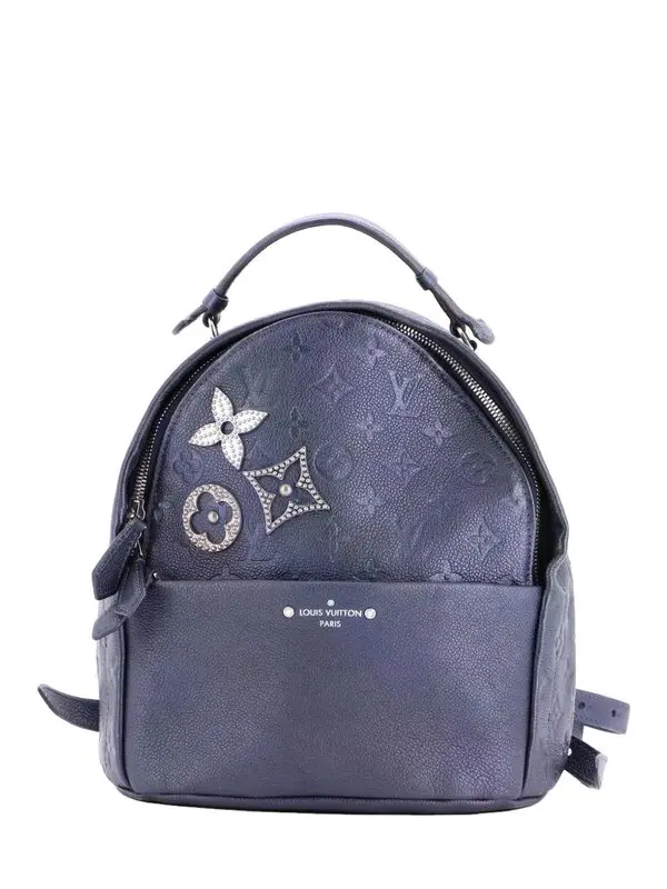 LOUIS VUITTON Sorbonne Pins Monogram Empreinte Leather Backpack - Blue