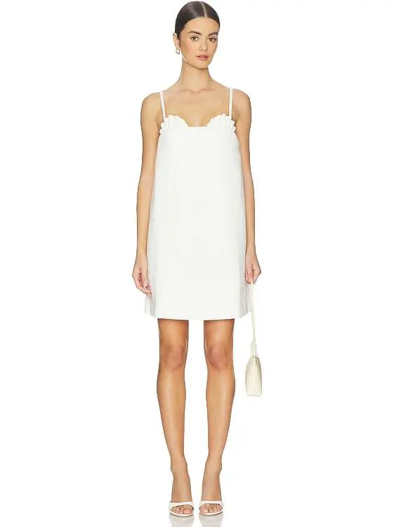 ADRIANA DEGREAS La Mer Coquillage Mini Dress - Off White