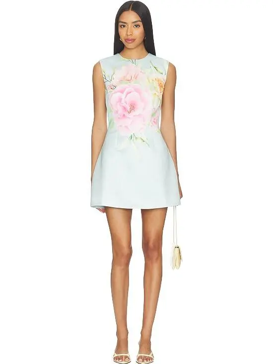 ELLIATT Harper Shift Mini Dress - Baby Blue Floral