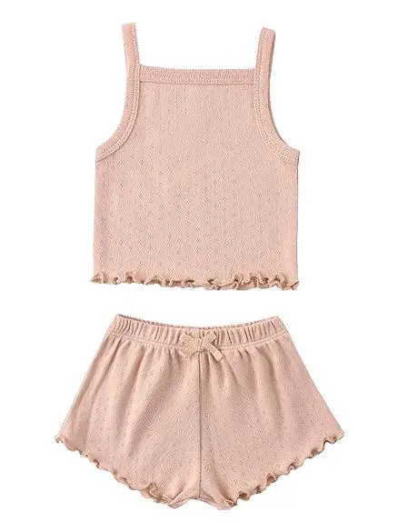 QUINCY MAE Pointelle Tank & Shortie Set - Melon
