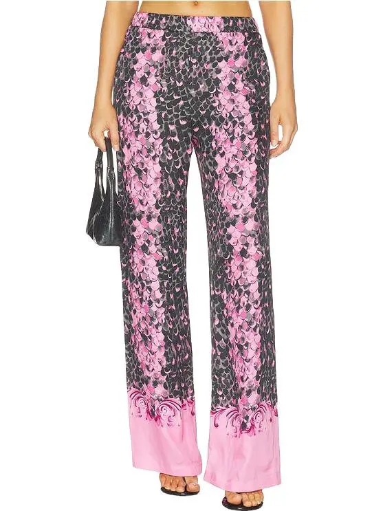 Versace Reptile Scale Pant - Orchid