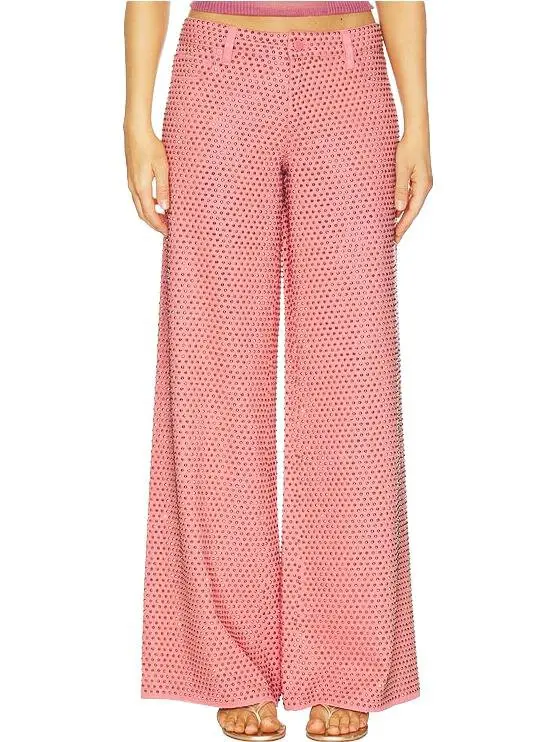 Alice + Olivia Amazing Baggy Jean - Deep Rose & Rose Gold