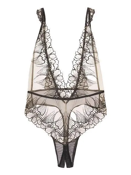 Bluebella Amarosa Ouvert Soft Body - Black & Sheer