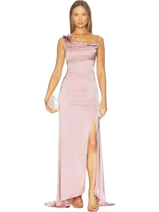 Blumarine Satin Butterfly Dress - Lilac Chiffon