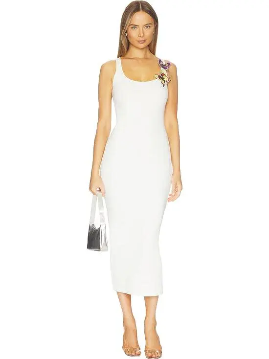Blumarine Butterfly Tank Dress - Natural White