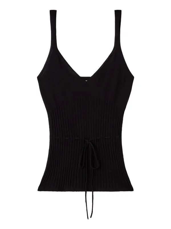 GWYN Carmela Italian Virgin Wool Tank - Black