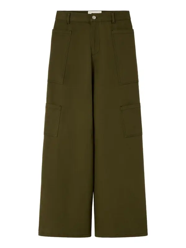 GWYN Wide-leg Cargo Pants - Green