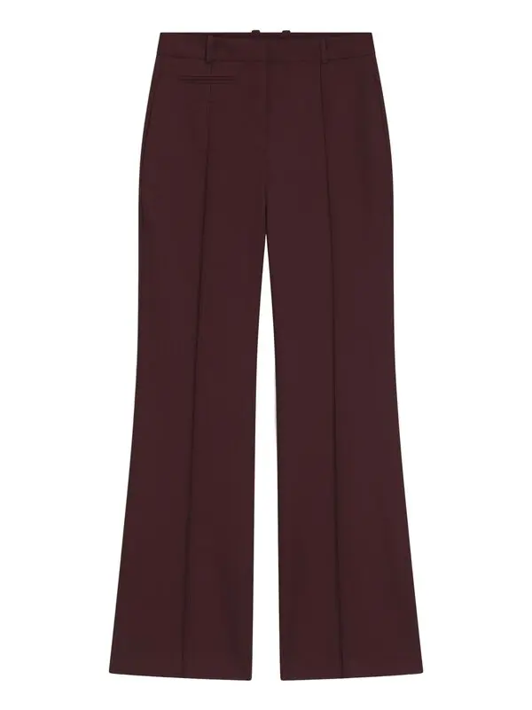 BOSS Regular-fit Virgin-wool Twill Trousers - Dark Purple