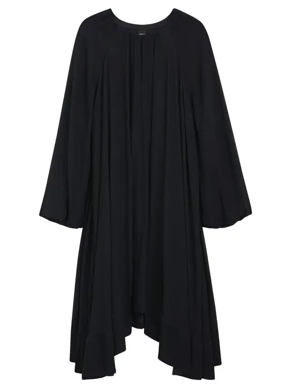 BOSS Relaxed-fit Silk Chiffon Dress - Dark Blue
