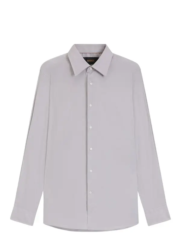 BOSS Slim-fit Shirt In An Italian-made Cotton Blend - Light Beige