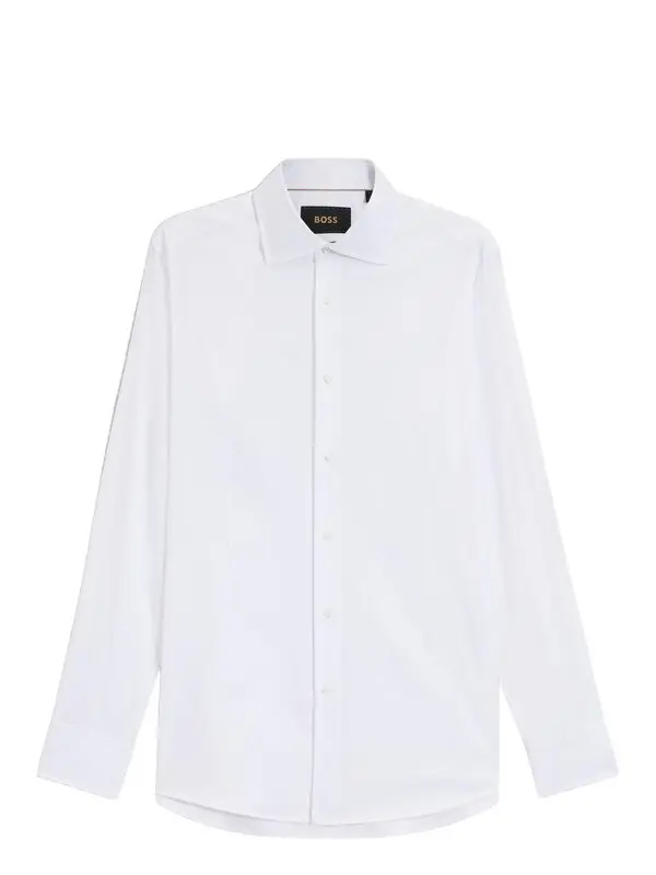 BOSS Slim-fit Shirt In An Italian-made Cotton Blend - White