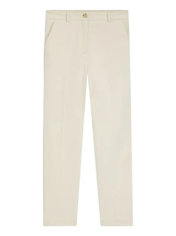 BOSS Regular-fit Corduroy Trousers - White