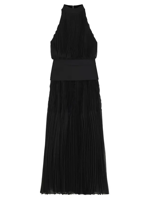BOSS Plissé Dress With Insert - Black