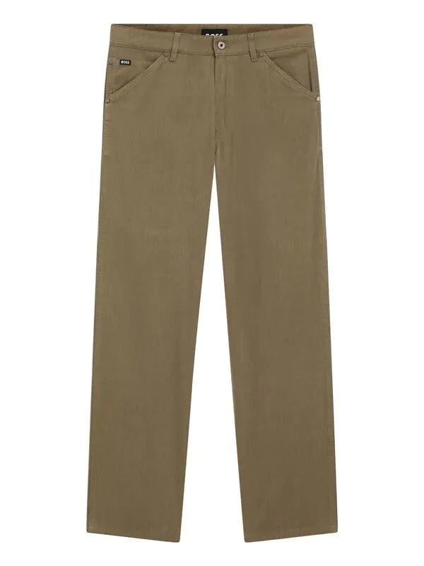 BOSS Melange Cotton Denim Jeans - Light Brown