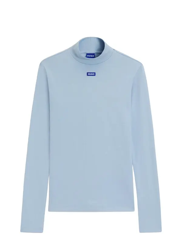 Hugo Slim-fit Stretch Cotton Top - Light Blue