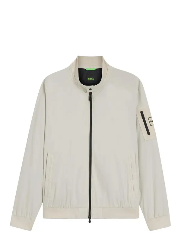 BOSS Double-piping Blouson Jacket With Water-repellent Finish - Light Beige