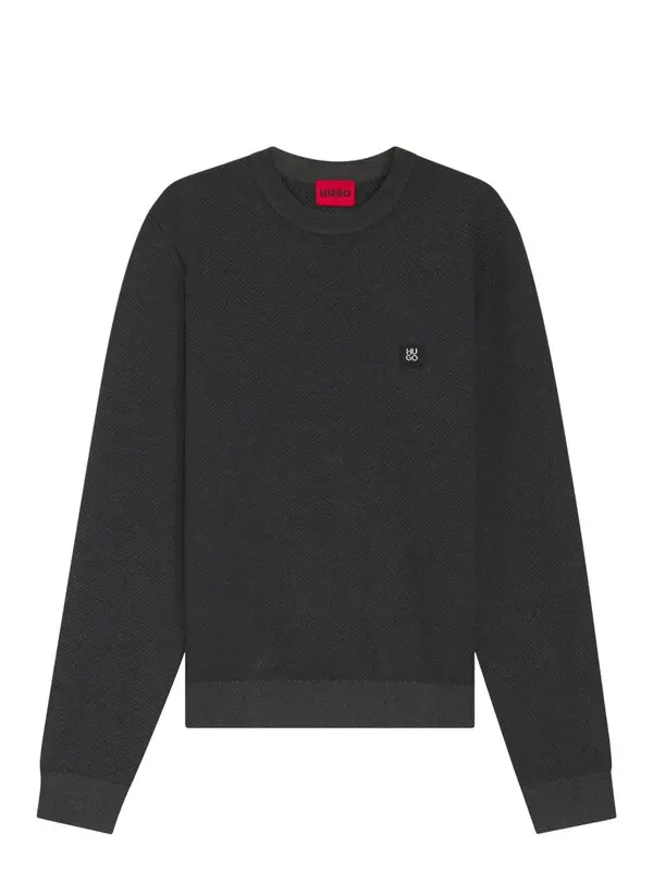 Hugo Knitted Sweater With Logo - Grey