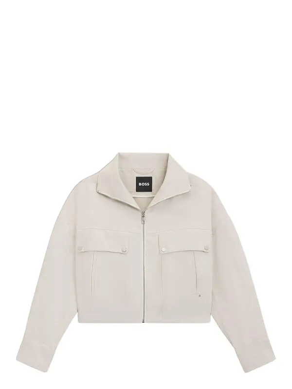 BOSS Relaxed-fit Cotton-linen Twill Blazer - Patterned