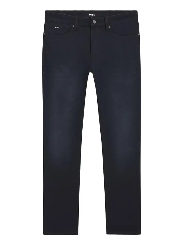 BOSS Delaware Slim-fit Jeans In Knitted Denim - Dark Blue