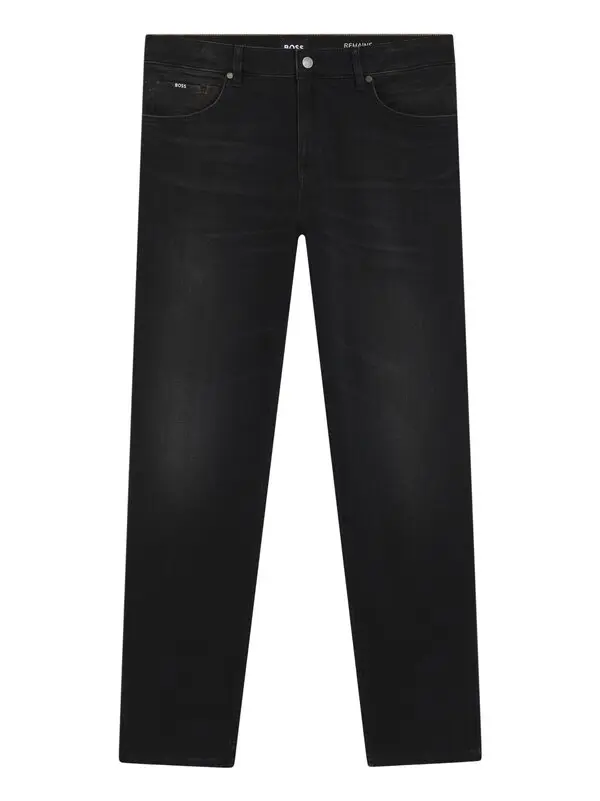 BOSS Maine Regular-fit Jeans In Soft-touch Denim - Black