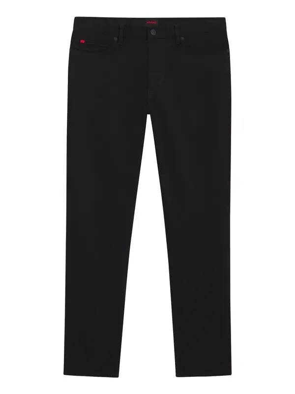 Hugo Tapered-fit Jeans In Stretch Denim - Black