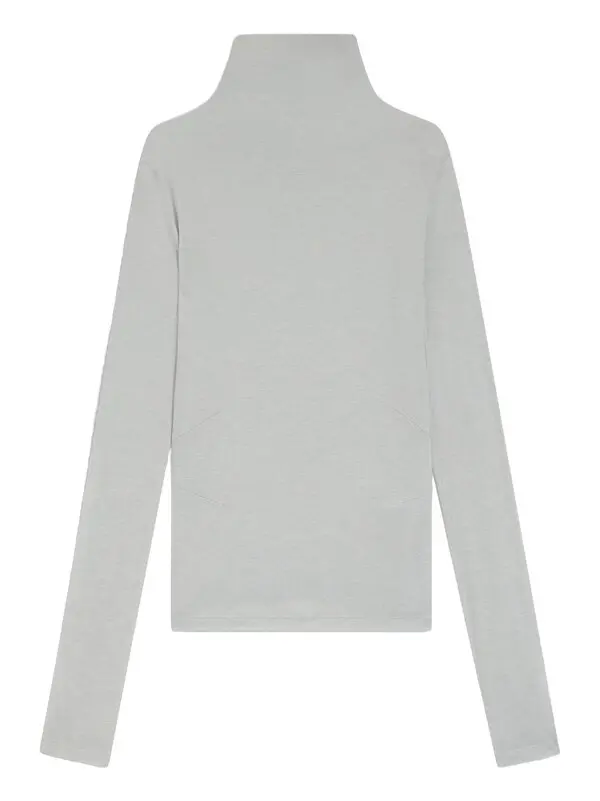 BOSS Jersey Top With High Neckline - Silver