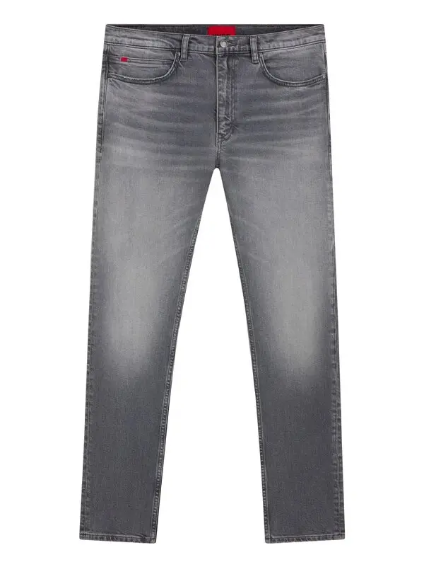 Hugo Extra-slim-fit Jeans In Stretch Denim - Silver