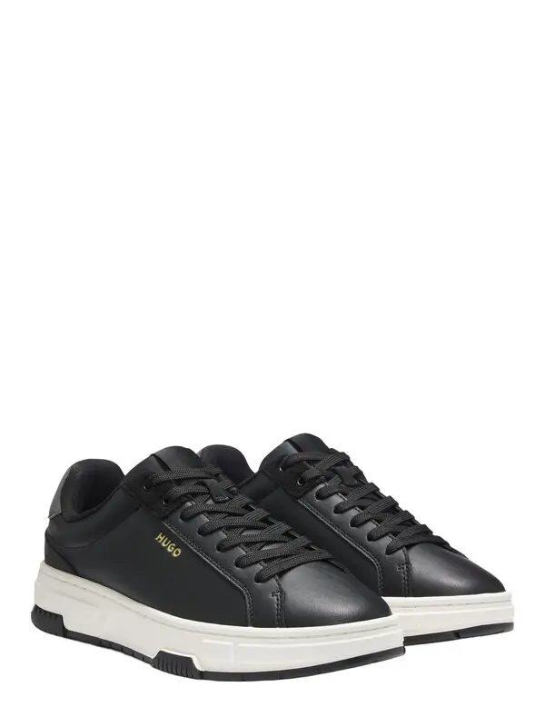 Hugo Trainers In Faux Leather - Black
