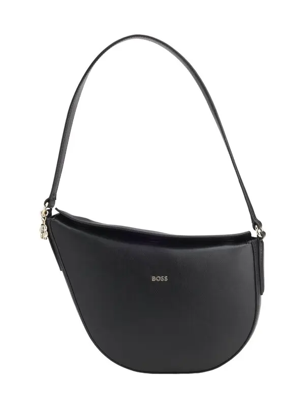 BOSS Hobo Bag With Double B Monogram Charm - Black