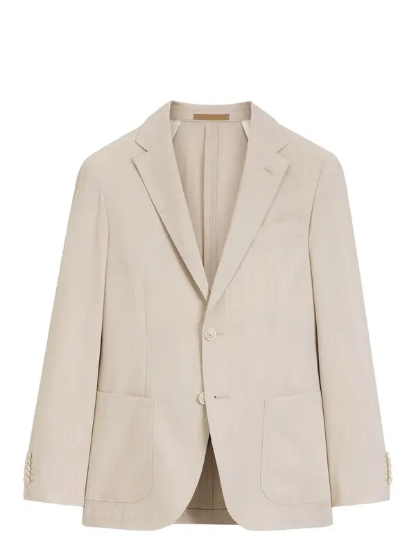 BOSS Slim-fit Seersucker Jacket - Beige